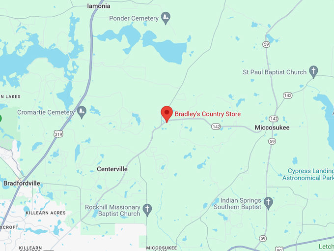Bradley's Country Store 10 Map