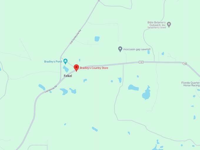 Bradley's Country Store 10 map