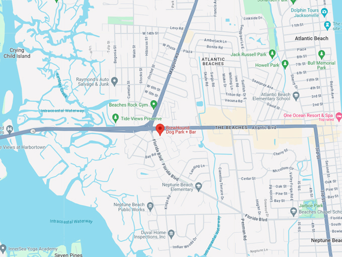 BrewHound Dog Park + Bar 10 map