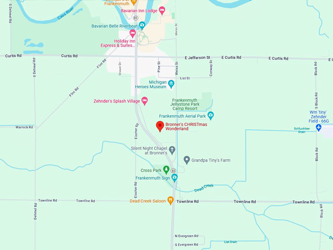Bronner's CHRISTmas Wonderland 10 map