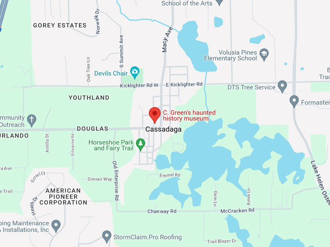 c. greens haunted history house and museum 10 map