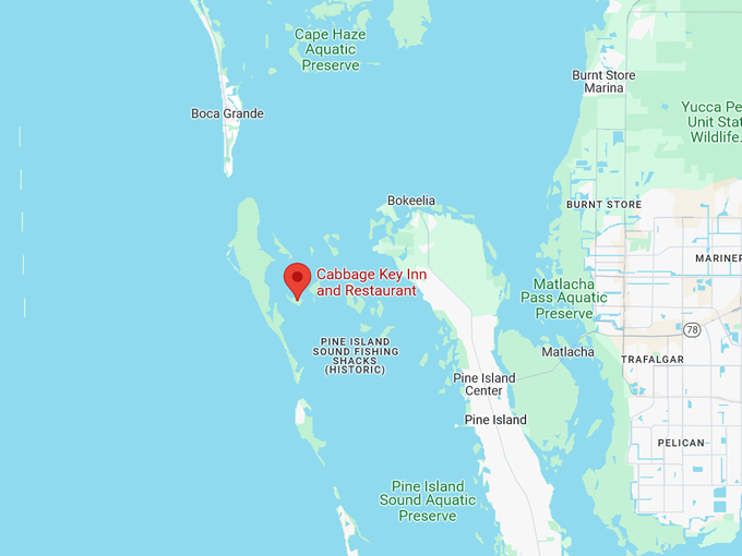 cabbage key inn restaurant 10 map