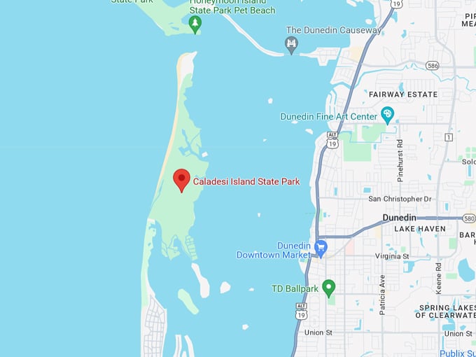 Caladesi Island State Park Map