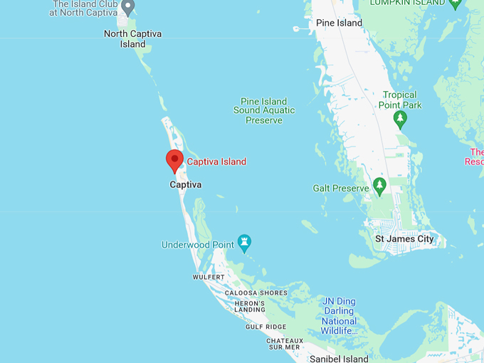 Captiva Island map