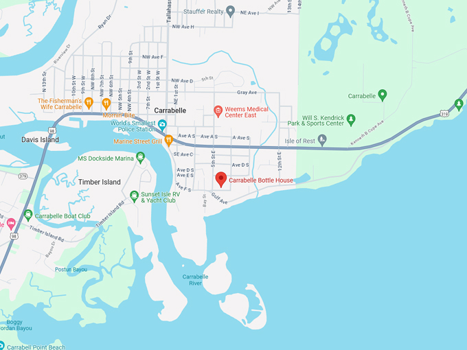 carrabelle bottle house 10 map