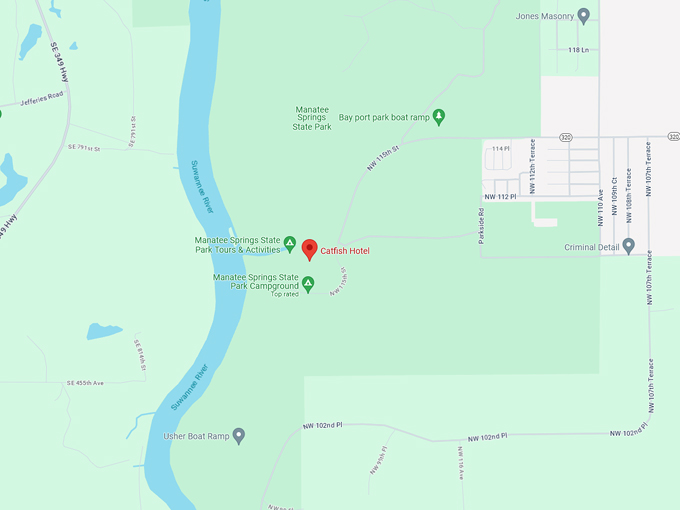 Catfish Hotel at Manatee Springs 10 map