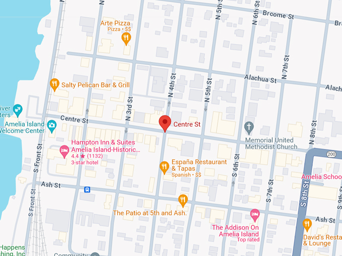 Centre Street in Fernandina Beach 10 Map