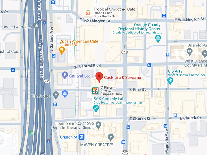 Cocktails & Screams 10 map