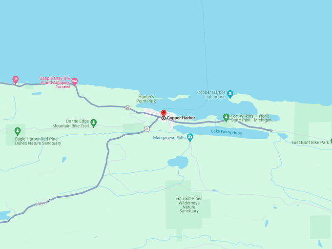 Copper Harbor 10 map