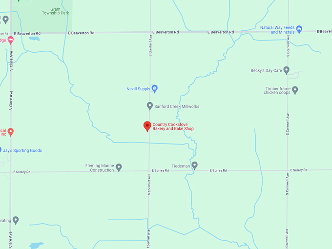 Country Cookstove Bakery and Bake Shop 10 map