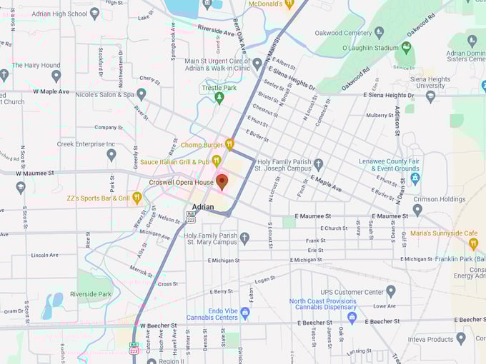 Croswell Opera House 10 map