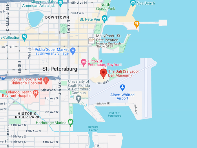 dali alive 360 at the salvador dali museum 10 map