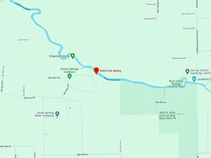 Devil's Ear Spring 10 map