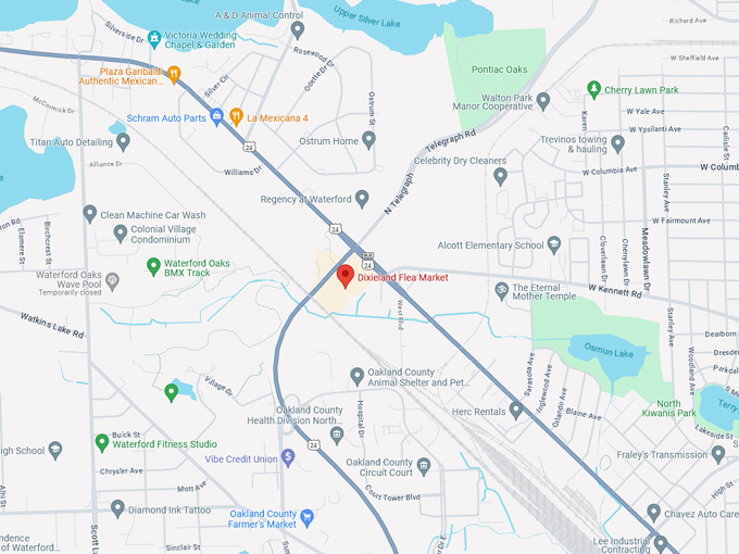 Dixieland Flea Market 10 map