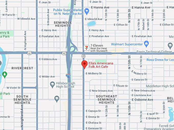 Ella&rsquo;s Americana Folk Art Cafe 10 map