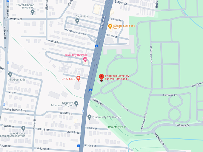 evergreen cemetery 10 map