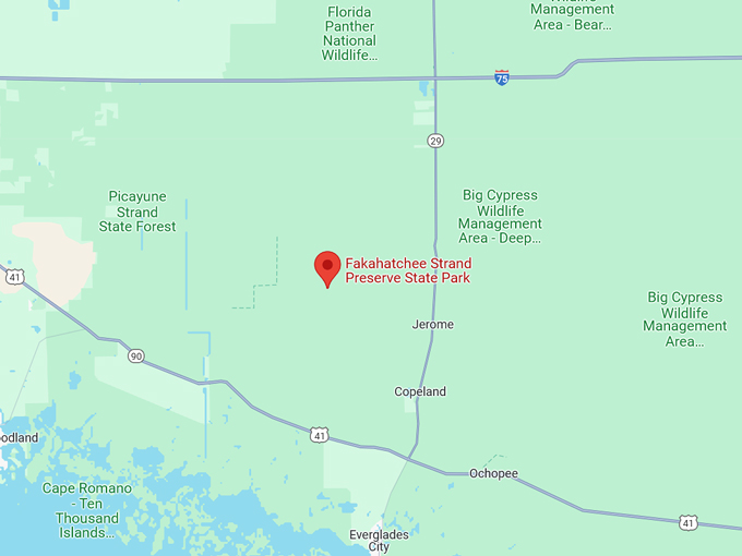 Fakahatchee Strand Preserve State Park 10 map