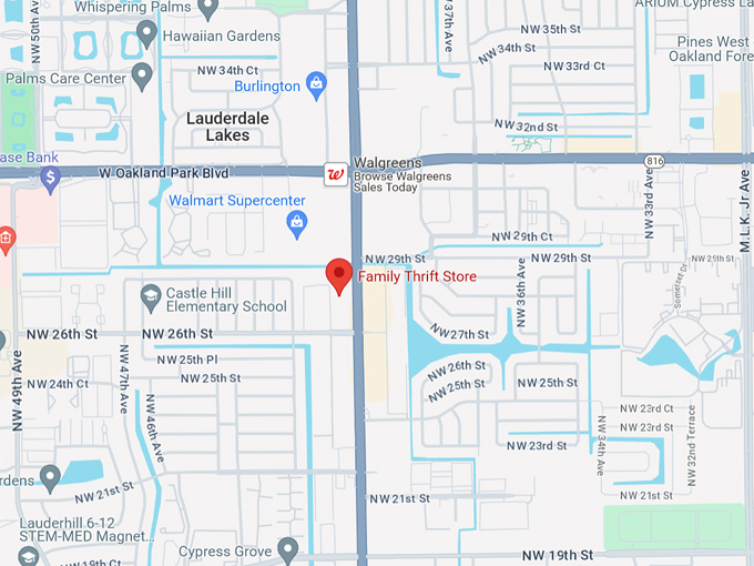 Family Thrift Store 10 map