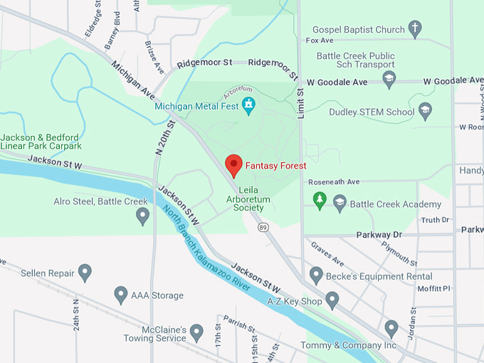 Fantasy Forest at Leila Arboretum 10 Map