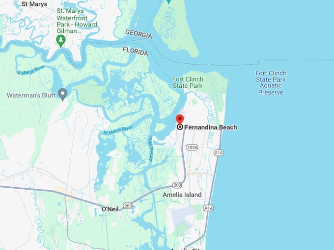 Fernandina Beach 10 map