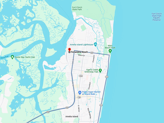 Fernandina Beach 10 map