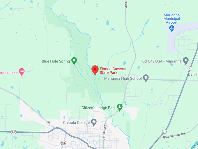 florida caverns state park 10 map
