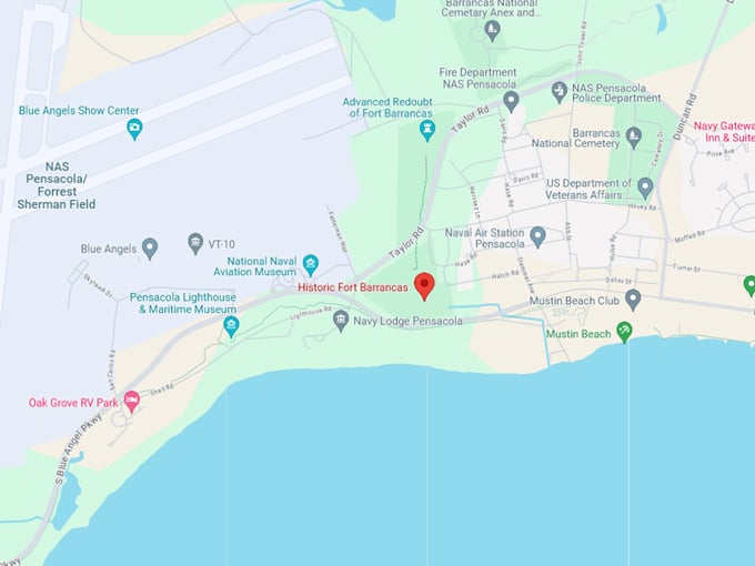 Fort Barrancas 10 map