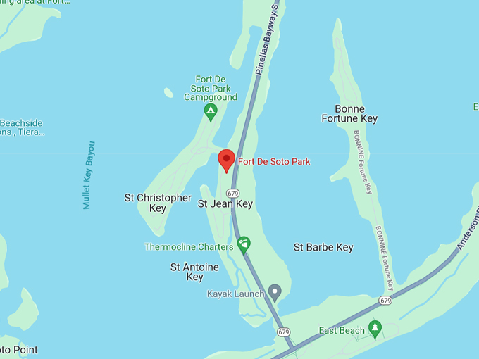Fort De Soto Park 10 Map