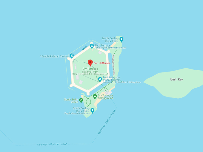 fort jefferson 10 map