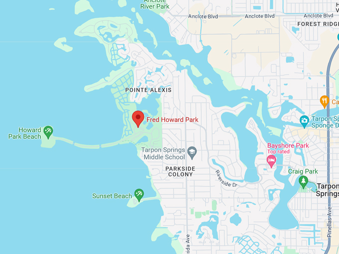 fred howard park causeway 10 map