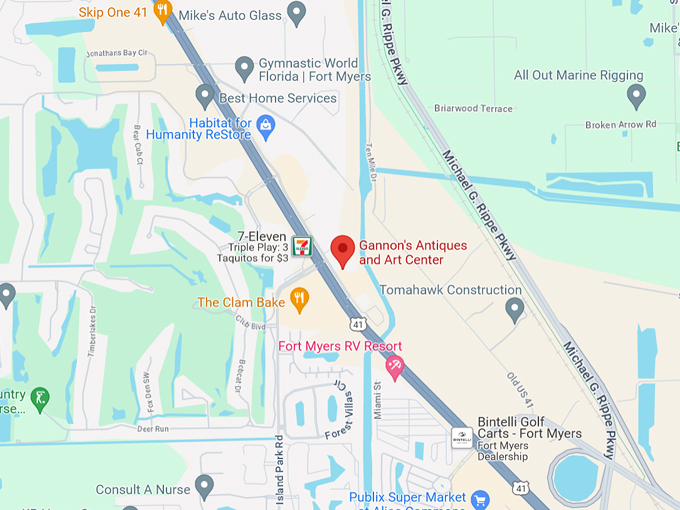 gannons antiques and art center 10 map