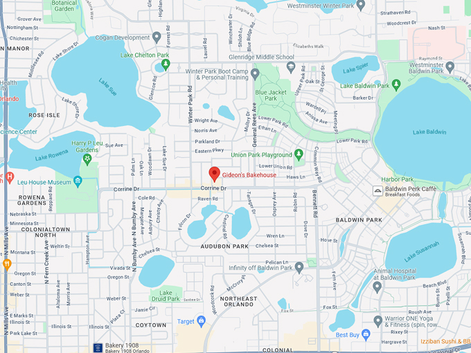 Gideon's Bakehouse 10 map