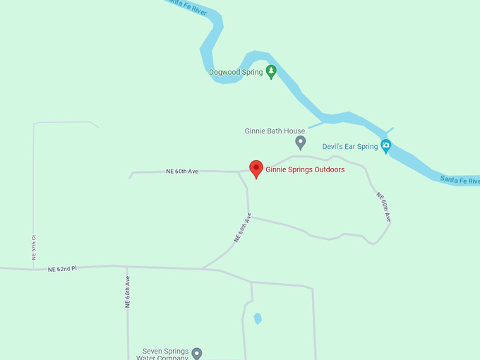 ginnie springs 10 map