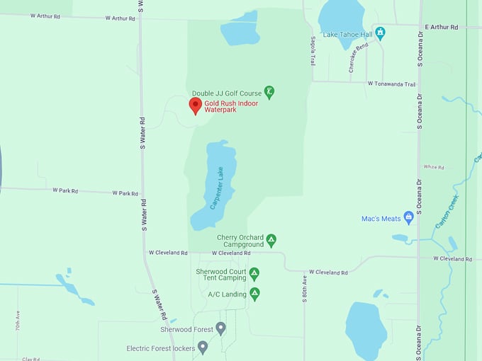 Gold Rush Indoor Waterpark map