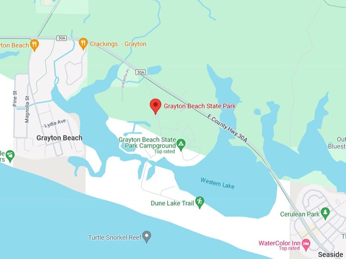 grayton beach state park 10 map