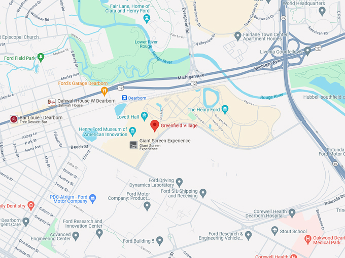 greenfield village 10 map