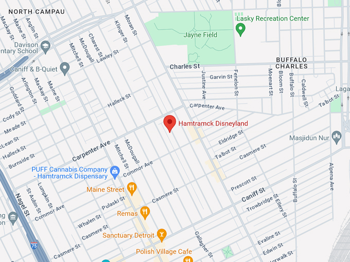 Hamtramck Disneyland 10 Map