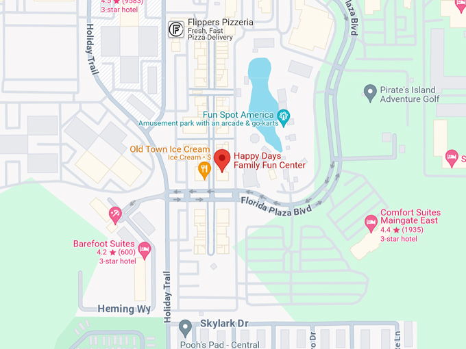 happy days family fun center 10 map