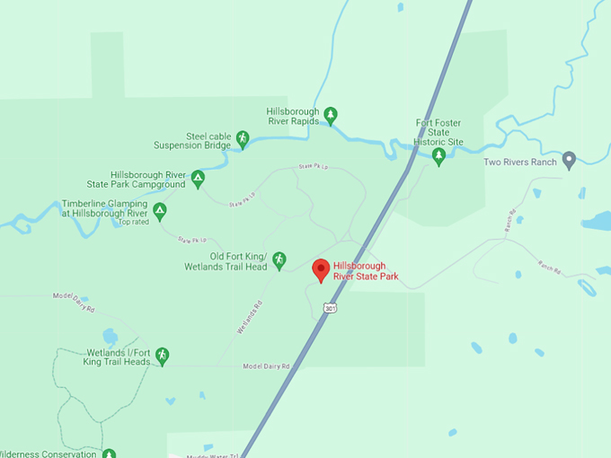 Hillsborough River State Park 10 map