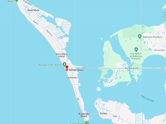 Holmes Beach 10 map