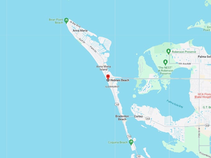 Holmes Beach 10 map