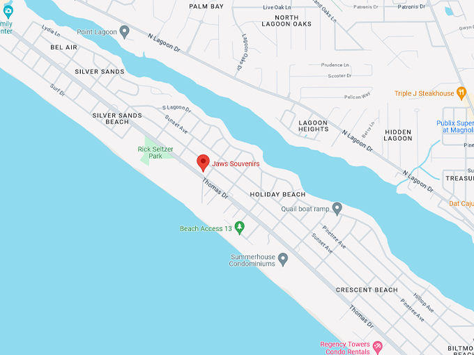 jaws souvenirs 10 map