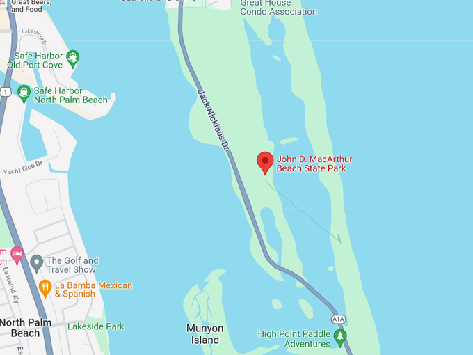 john d. macarthur beach state park 10 map