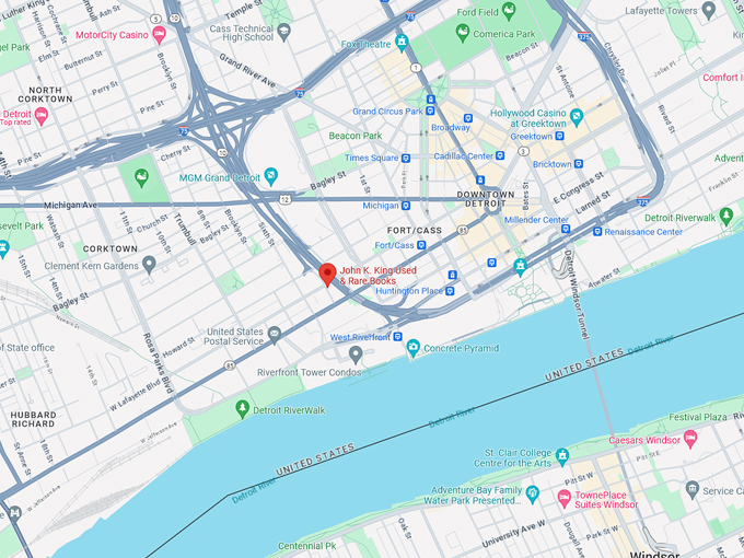ohn K. King Used & Rare Books 10 map