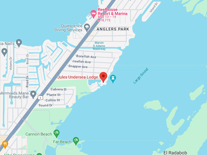 Jules' Undersea Lodge 10 map