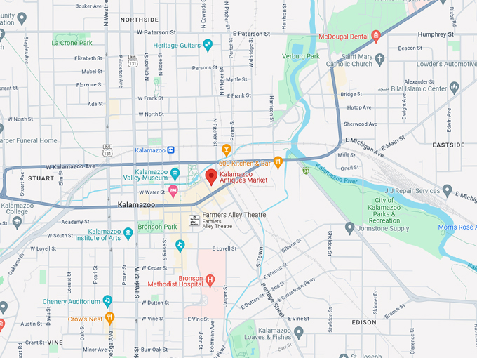 Kalamazoo Antiques Market 10 map