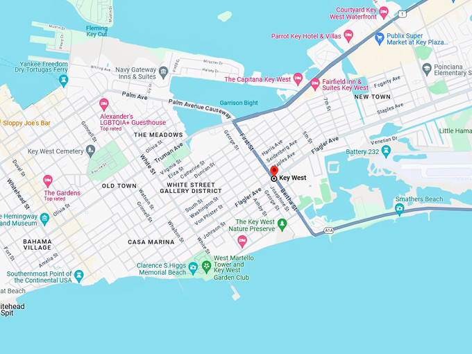 Key West 10 map