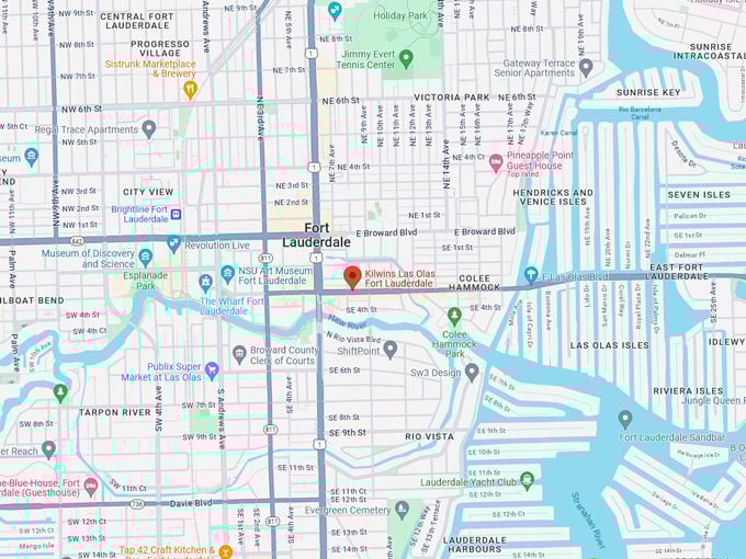 Kilwins Las Olas 10 map