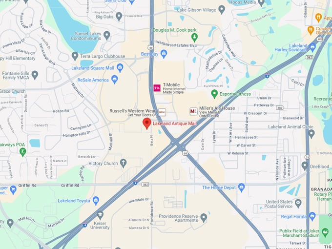 Lakeland Antique Mall map