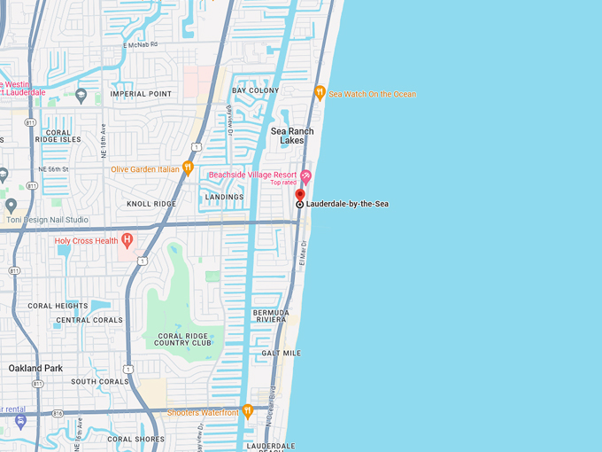 lauderdale by the sea 10 map
